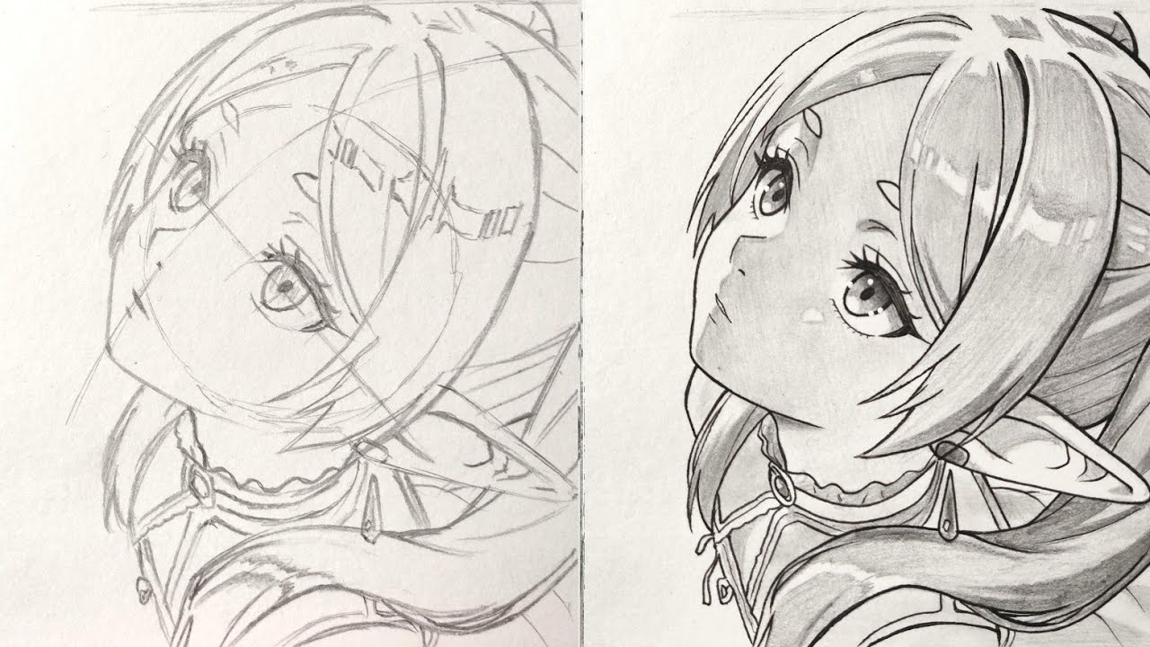 How to Draw Anime girl Frieren | drawing tutorial | how to draw anime ...