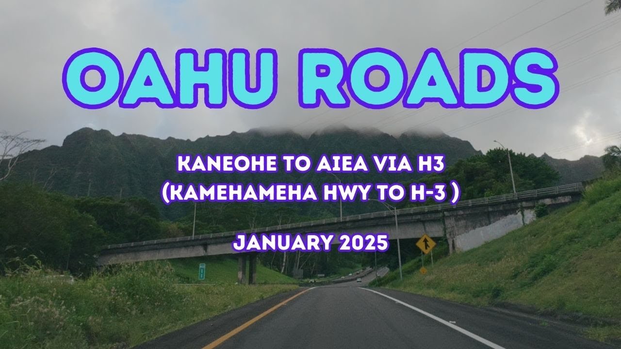 Kaneohe to Halawa Aiea via H-3 (2025) Oahu roads DJI Osmo Action 5 pro ...