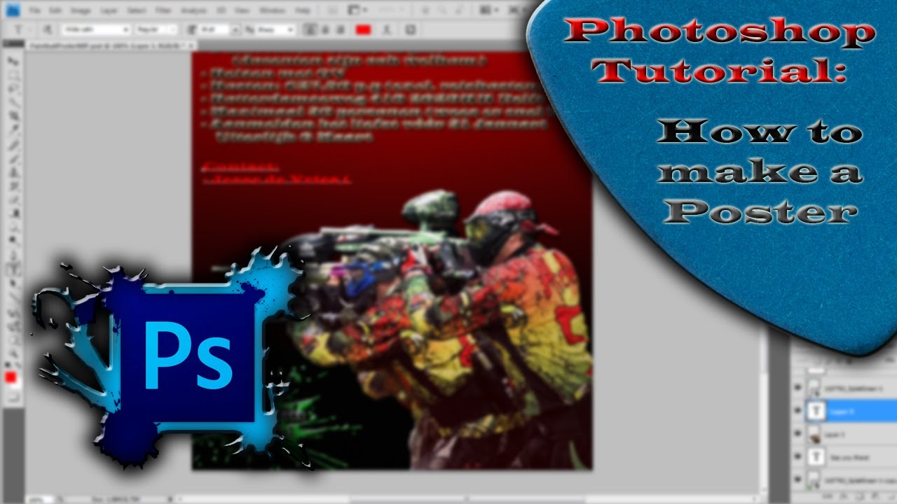 How to make a Poster in Photoshop ||| Easy to make & good looking ...