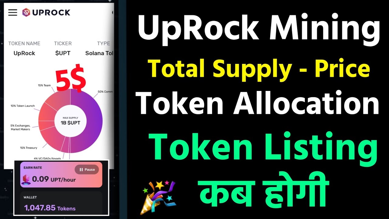 UpRock Mining - Total Supply, Price Tokencomics & Uprock Listing पूरी ...