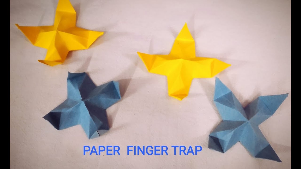 EASY PAPER FINGER TRAP | HOW TO MAKE ORIGAMI FINGER TRAP STEP BY STEP ...