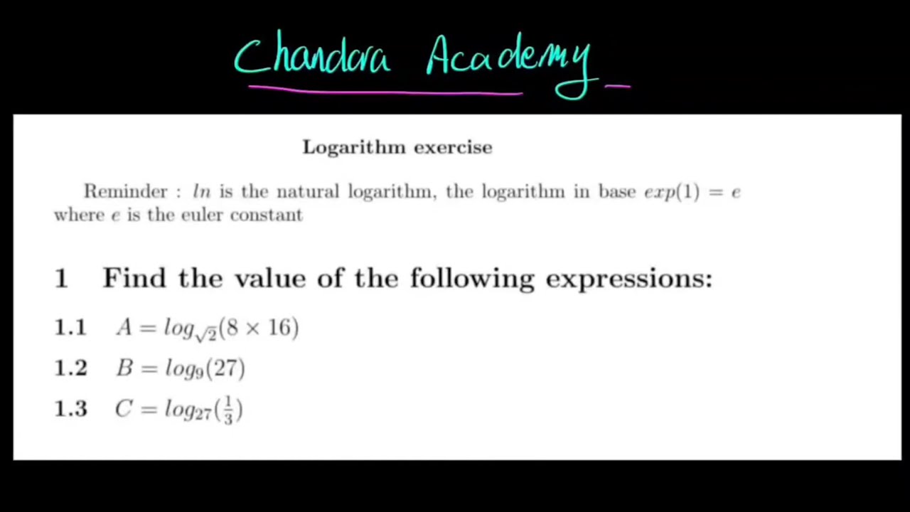 Simplify logarithm expressions! Exercise | Grade 11 - YouTube