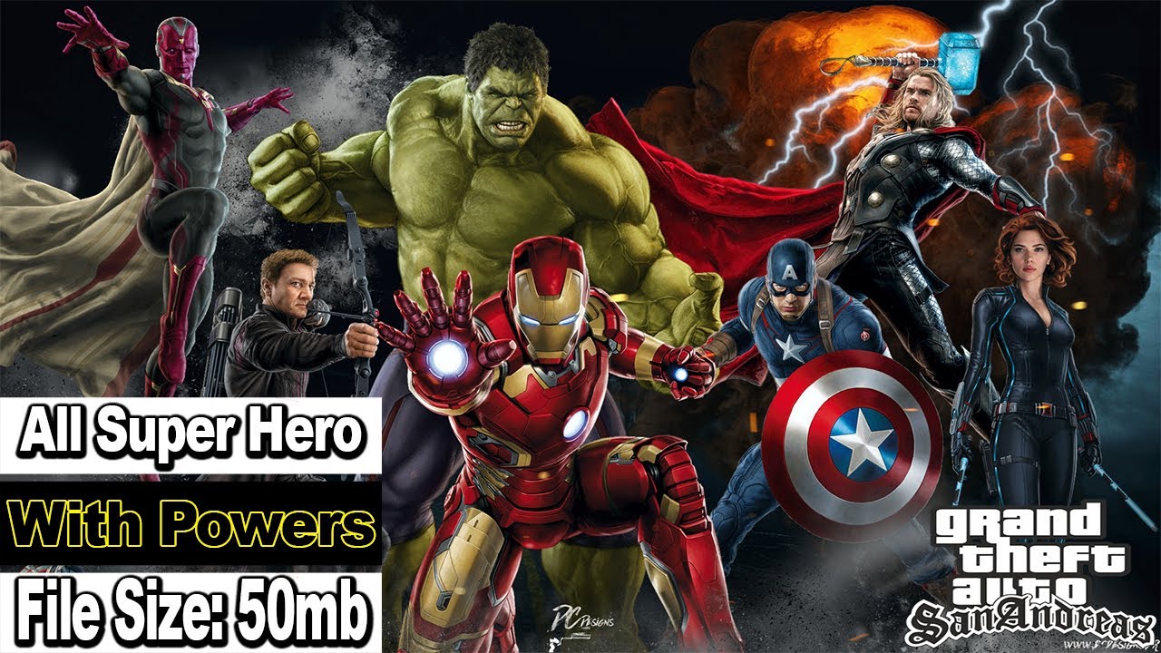 GTA San Andreas All Super Hero Mod Pack With Powers - YouTube