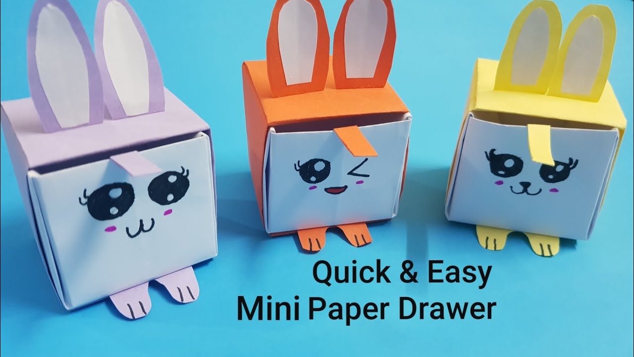Mini Paper Drawers | Kids Craft ideas | Simple & Easy Crafts | Paper ...