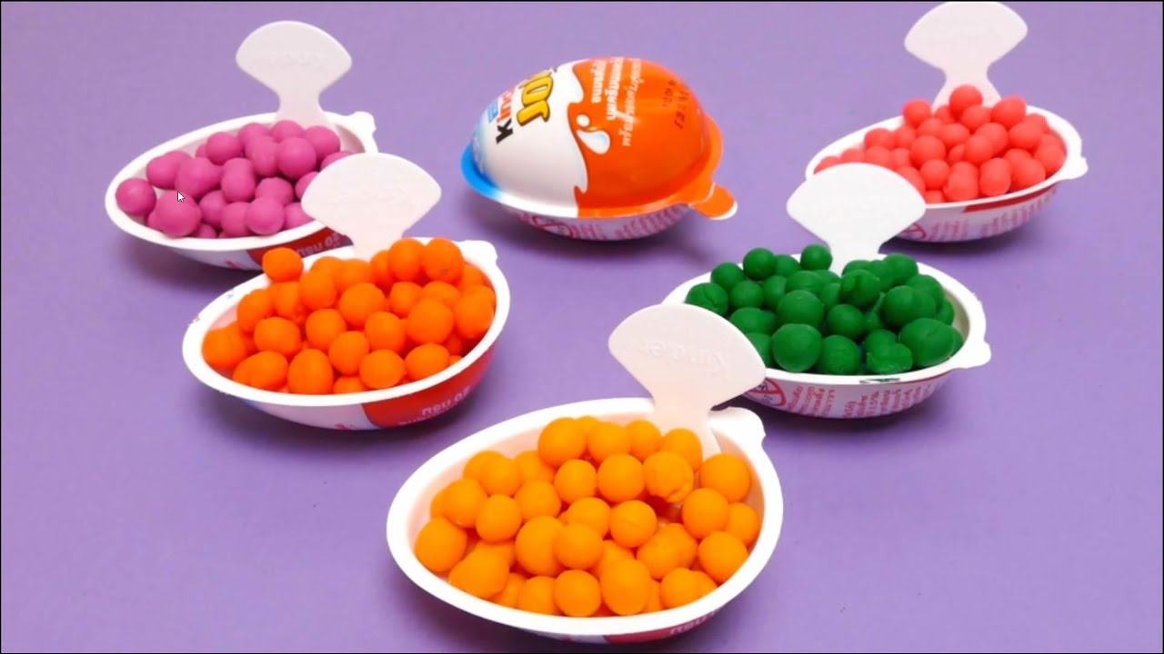Play-Doh Dippin Dots Kinder Joy with Donald Duck, Smurf, Angry Birds ...