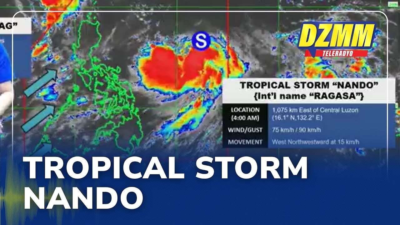 'Nando' now a tropical storm, no effect yet in PH | DZMM Teleradyo ...