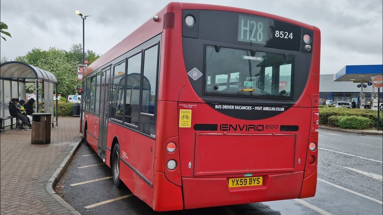 *Unrefurbished* Abellio London 8524 YX59BYS Bus Route H28 - YouTube