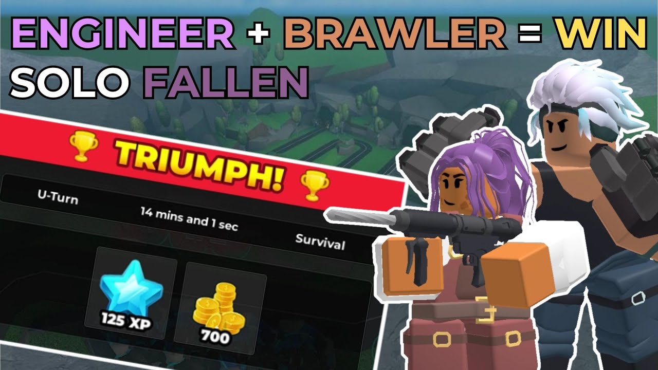 Brawler and Engineer Solo FALLEN | Roblox Tower Defense Simulator (TDS ...