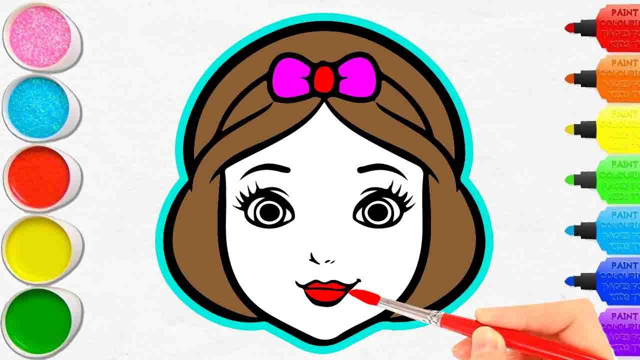 Princess drawing / Coloring and Painting for Children / How to draw ...