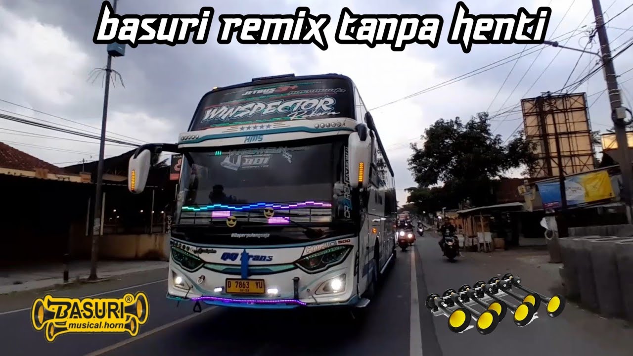 Viralll....Ramaikan jalur selatan, Bus winspector dengan basuri remix ...