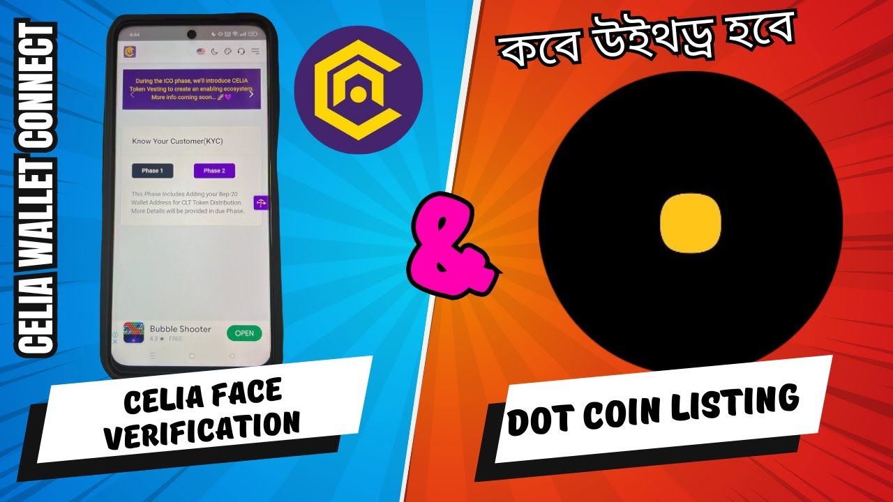 Dot coin listing this week | Celia face verification & Wallet connect starting. - YouTube