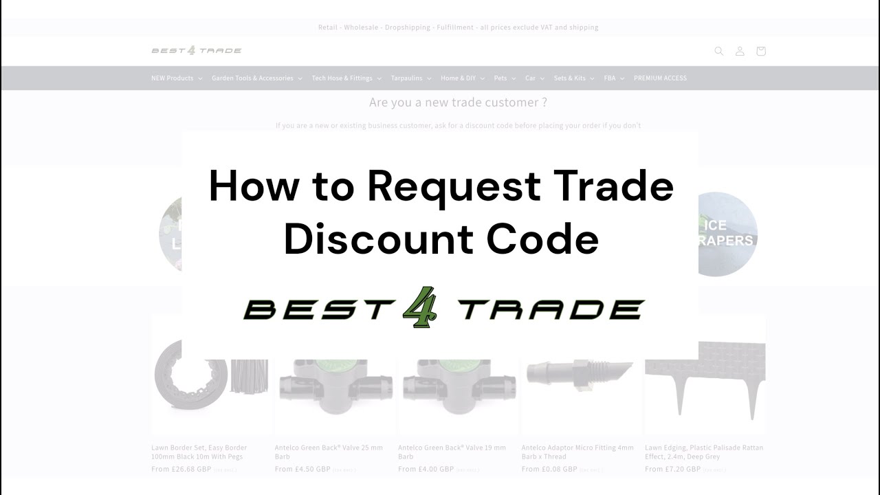 Step-by-Step How to Request Trade Discount Code on www.Best4Trade.co.uk ...