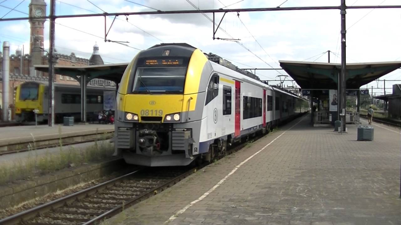 NMBS Desiro (MS08) 08119+08120 vertrekken van station Gent-Sint Pieters ...
