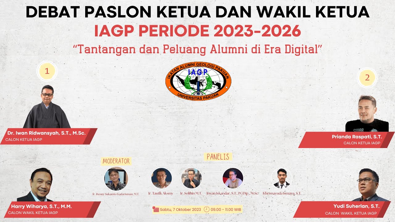Debat Paslon Ketua dan Wakil Ketua IAGP Periode 2023-2026 - YouTube