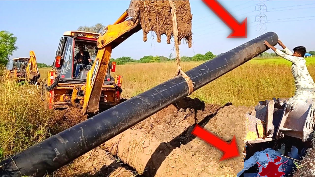 Di pipe fitting | jcb work | jcb working video #video #jcb - YouTube