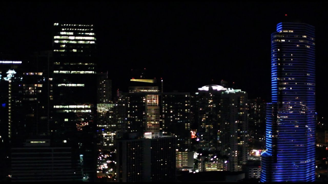 Downtown Miami Night Skyline Timelapse, shot with Canon 60D 28mm f.18 ...