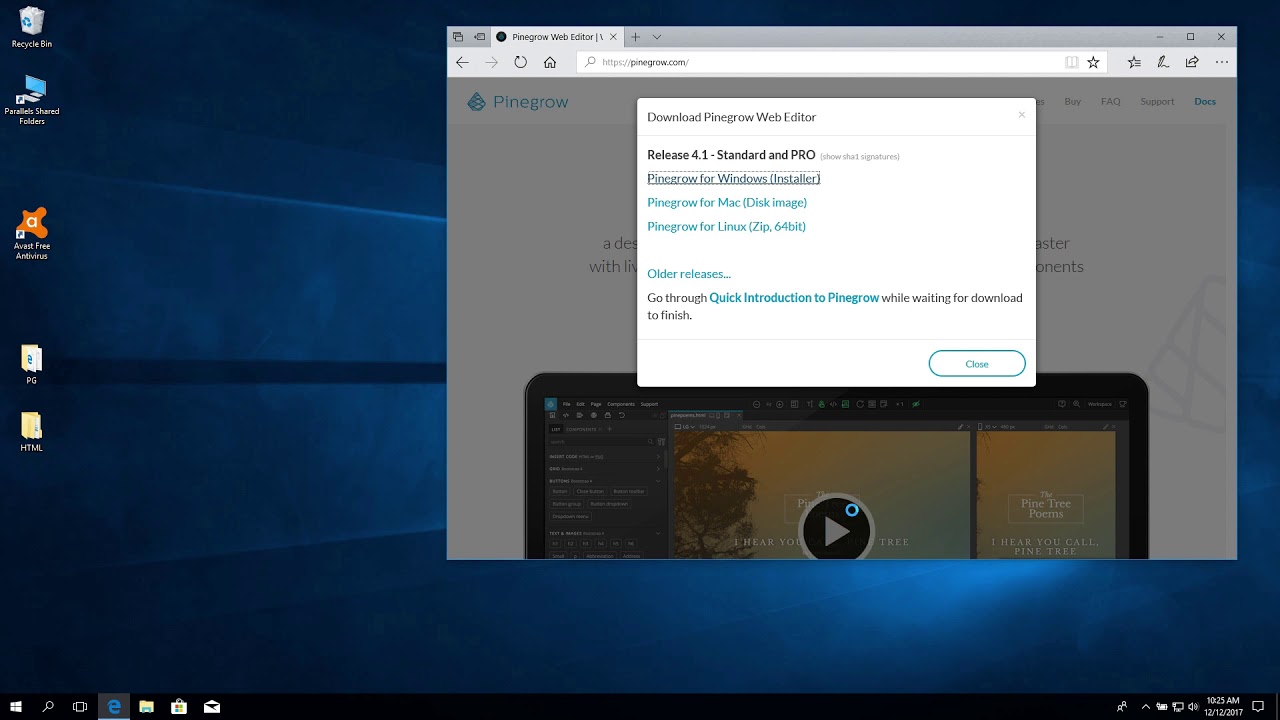 Pinegrow setup on Windows 10 - YouTube