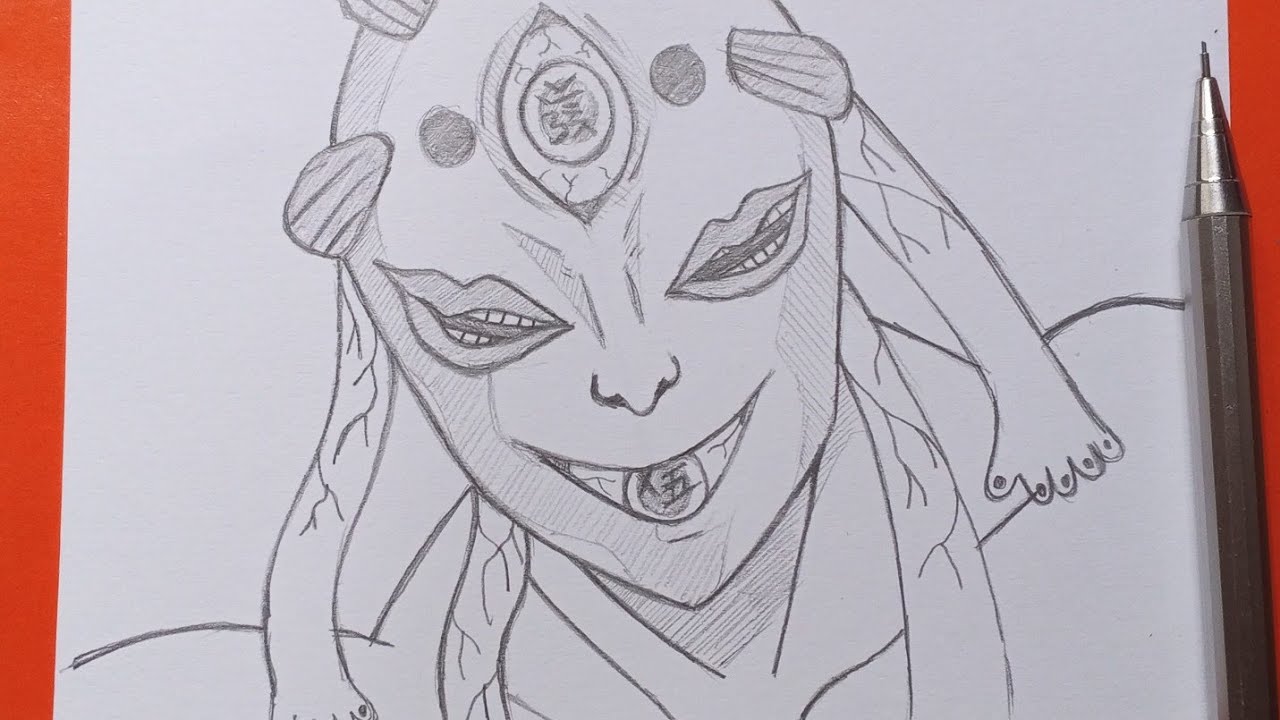 Anime Drawing|How to draw Gyokko (Upper Moon 5) from Demon Slayer step ...