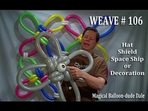 Balloon Weave for Hat, Shield, Space Ship or Balloon Decoration - YouTube