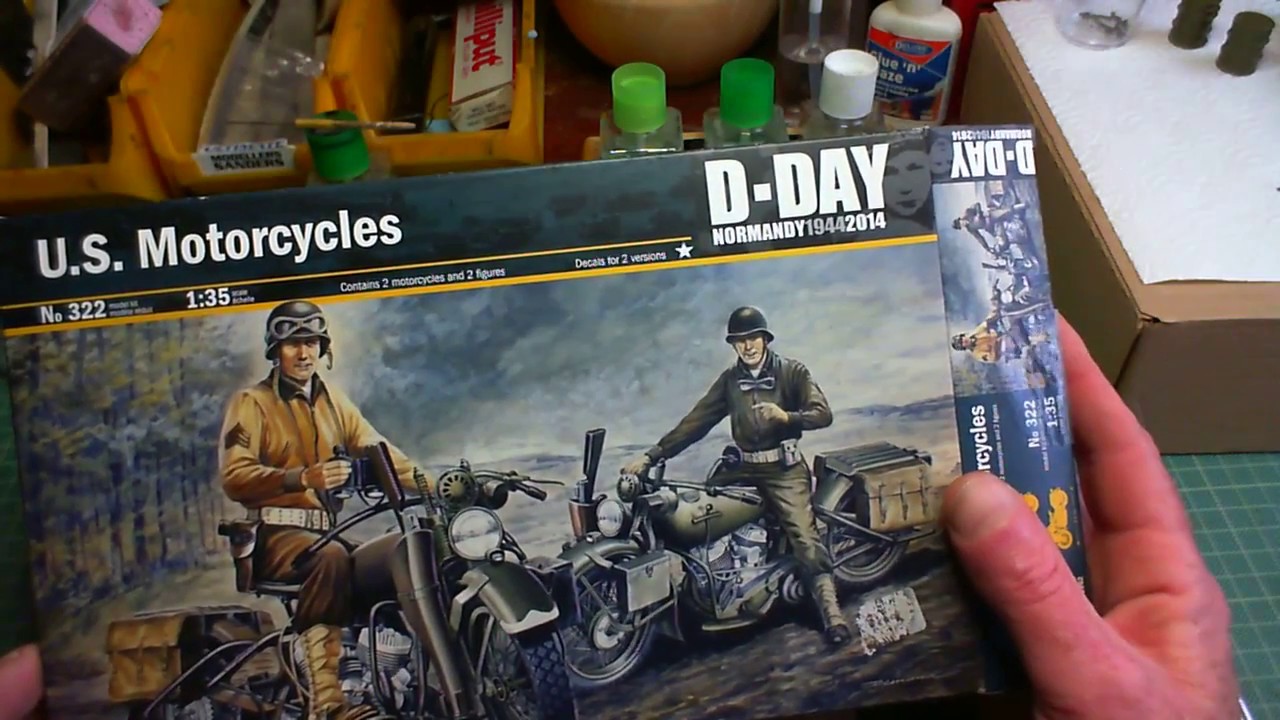 Italeri U.S Motorcycles D-Day Edition Un-Boxing - YouTube