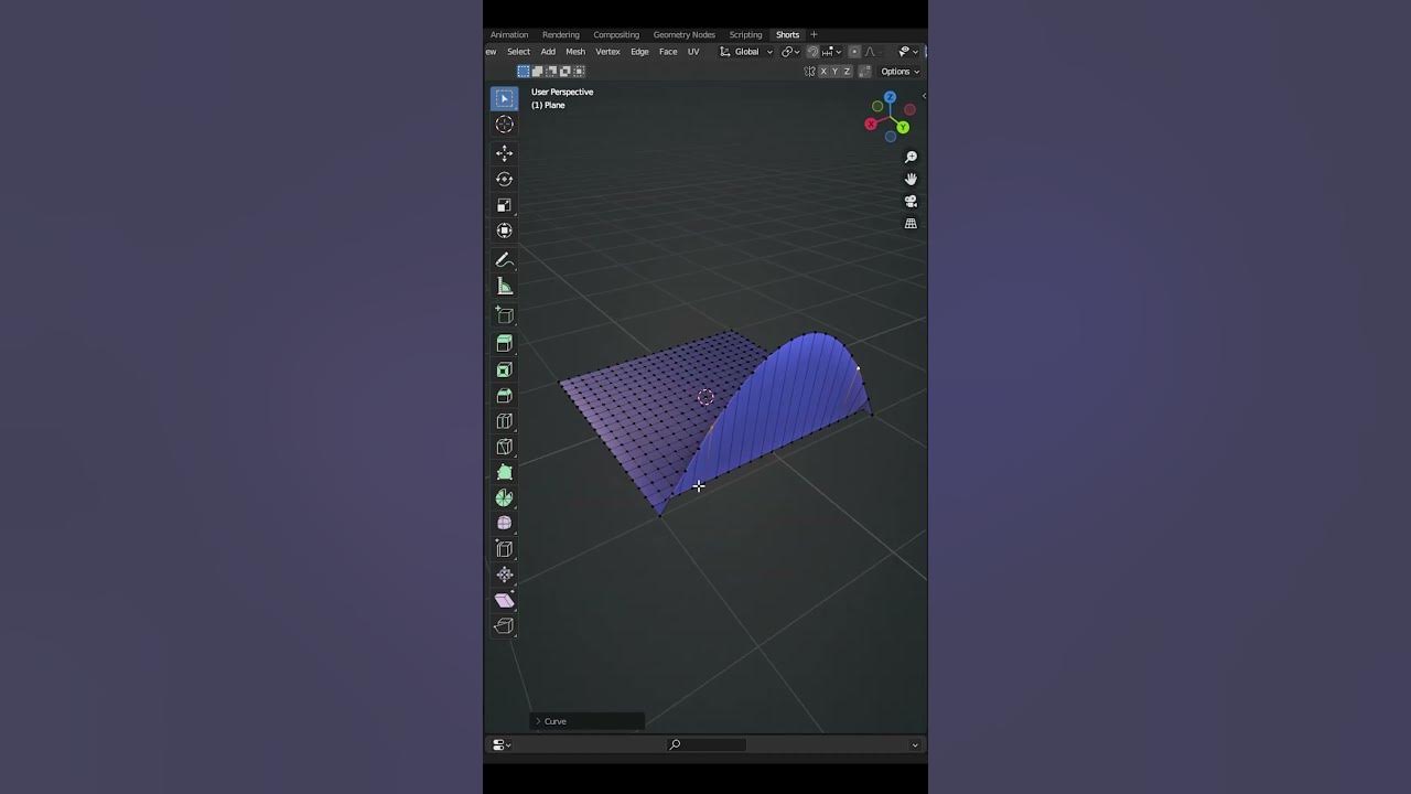 How to Make Curved Surfaces - Blender Tutorial (Aryan) #shorts #blender #tutorial - YouTube
