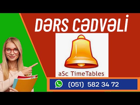 Məktəbdə Dərs Cədvəli Hazırlamaq üçün proqram| ASC TimTables | Cədvəl proqramı | Elektron cedvel