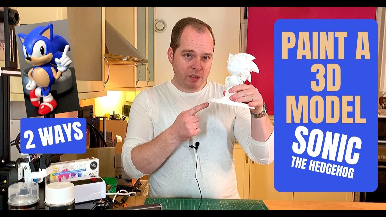 How can I paint a 3D printed Model - Sonic - YouTube