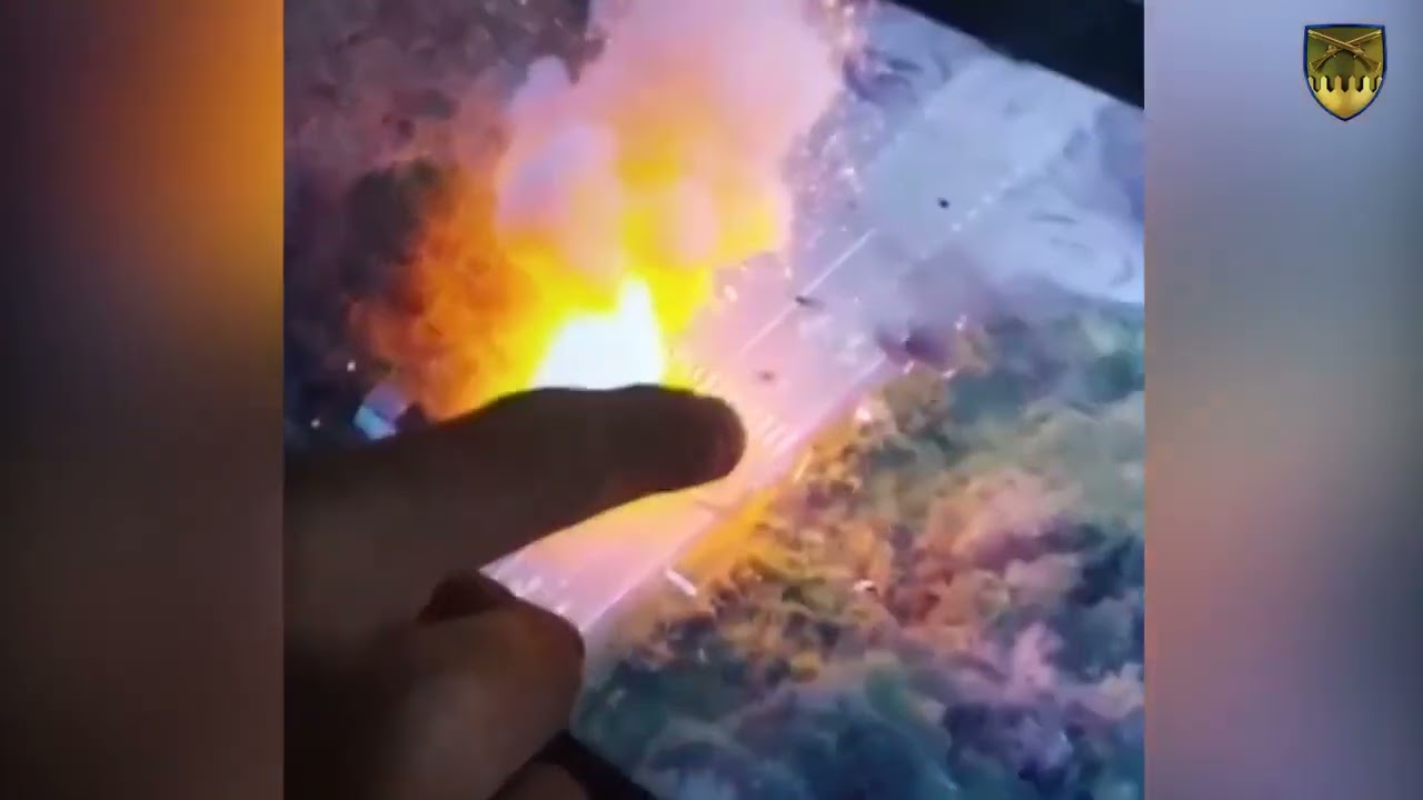 A Russian MBT instant ammo cook off after being stuck by a FGM-148 ...