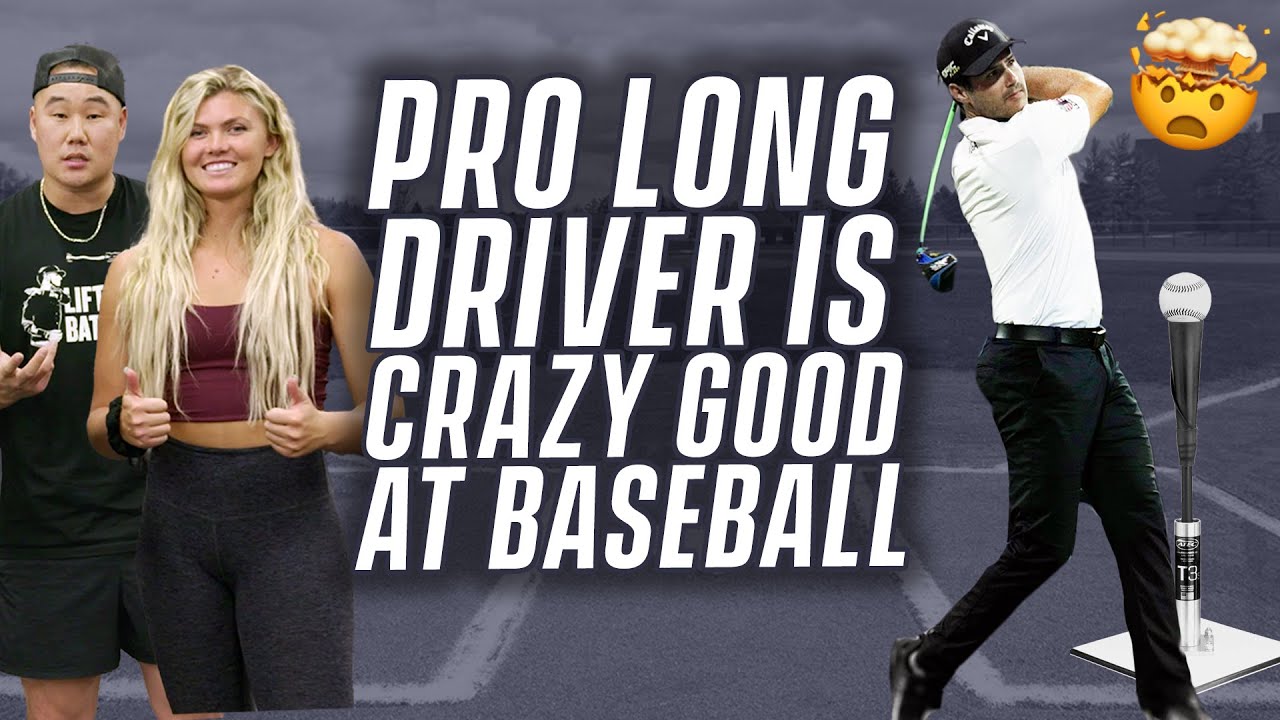 GOLF PRO IS CRAZY GOOD AT BASEBALL | Eric Sim X Paige Halstead - YouTube