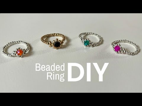 DIY💍super easy Simple Bicone Rings tutorial/How to make - YouTube
