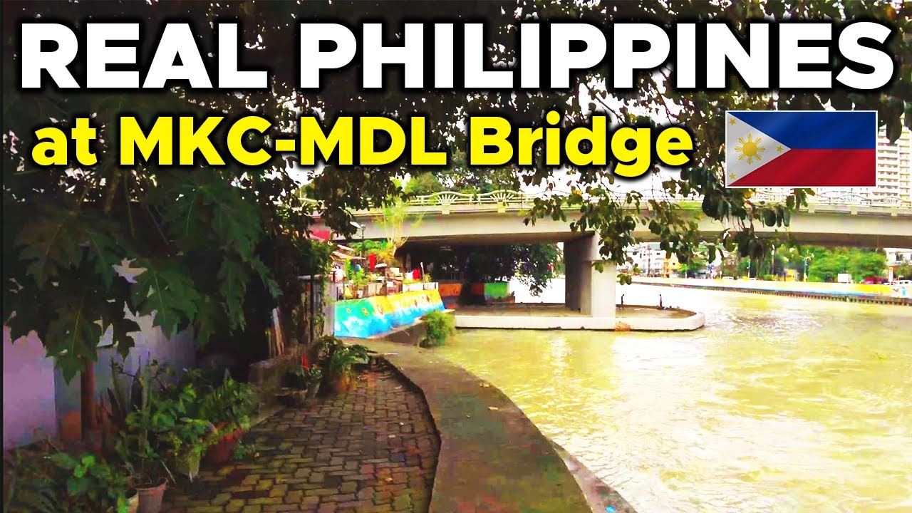REAL LIFE SCENE at MAKATI-MANDALUYONG BRIDGE | Walk along the PASIG ...