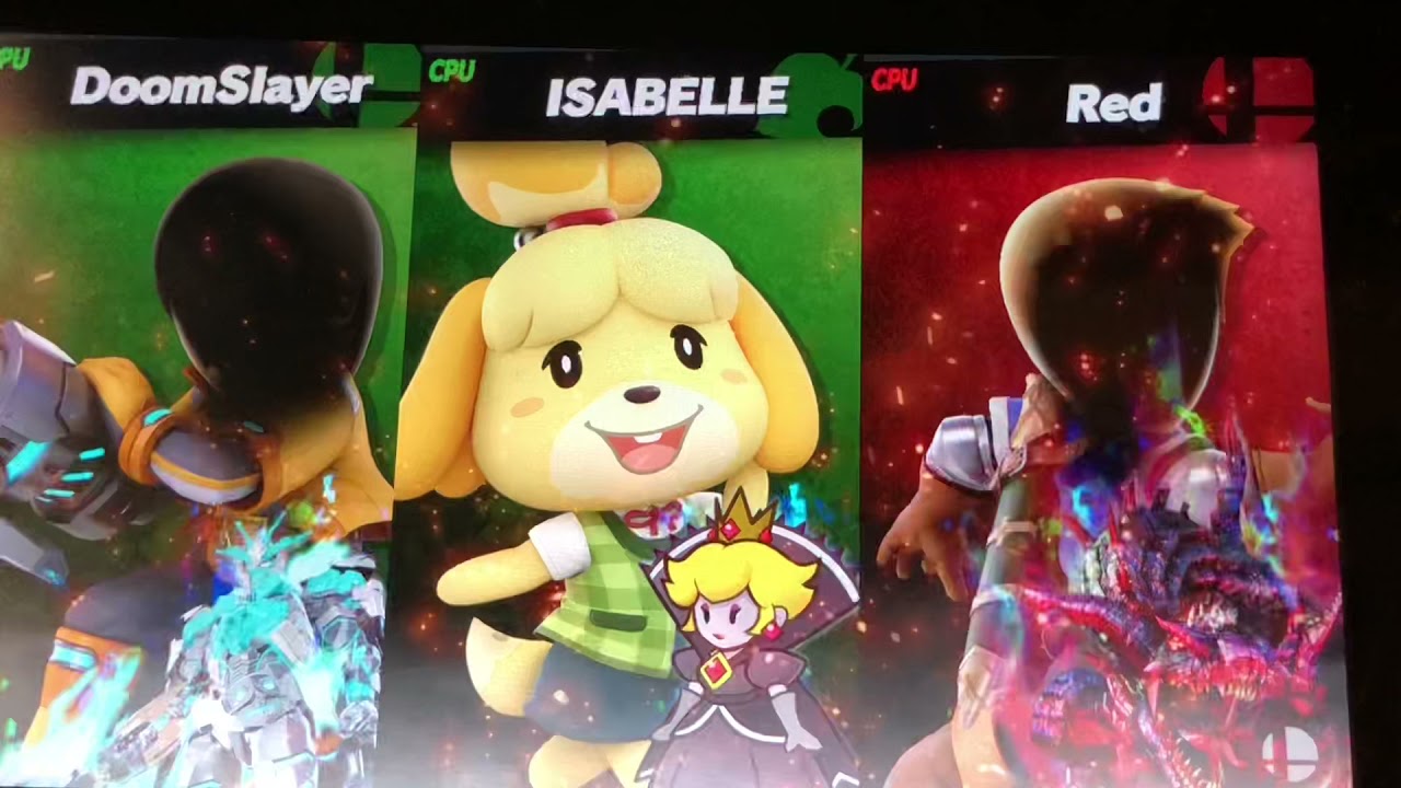 Smash bros Ultimate: Doom Slayer and Isabelle vs Red - YouTube
