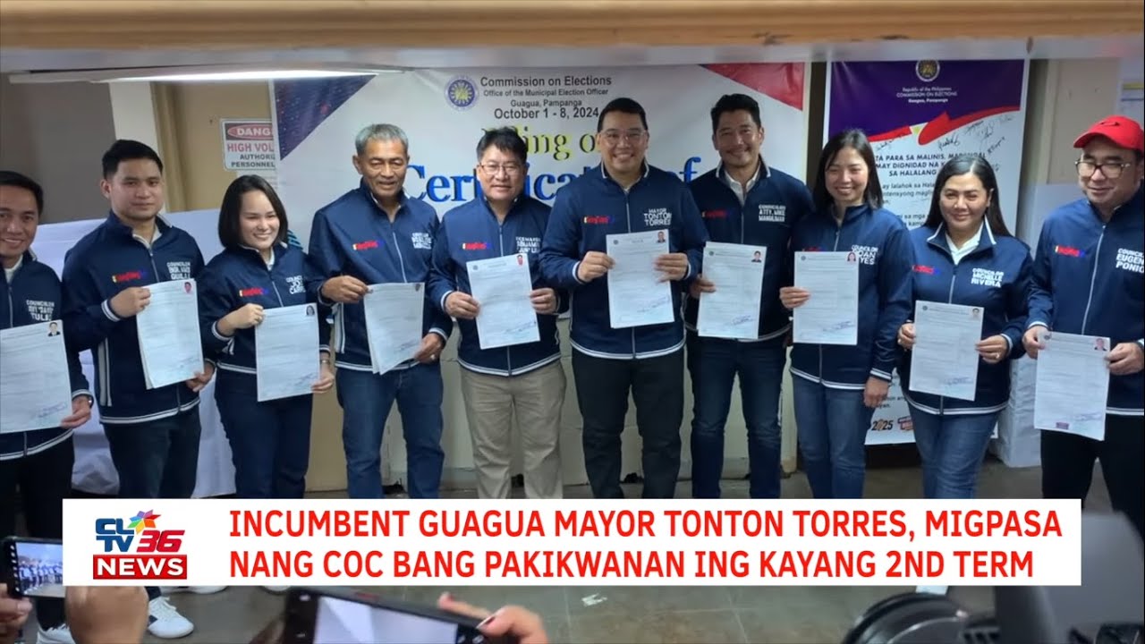 Incumbent Guagua Mayor Tonton Torres, migpasa nang COC bang pakikwanan ...