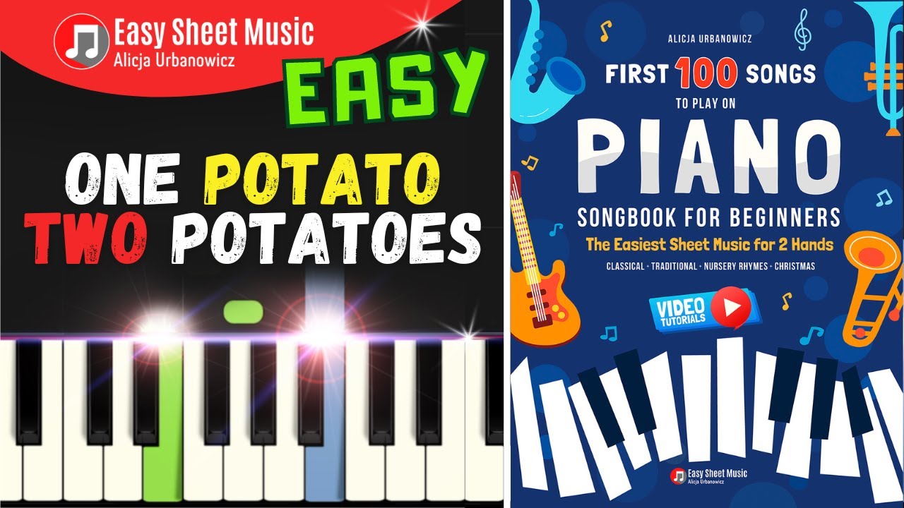 One Potato Two Potatoes - Piano Tutorial for Beginners I Easy Sheet Music PDF I SLOW - YouTube