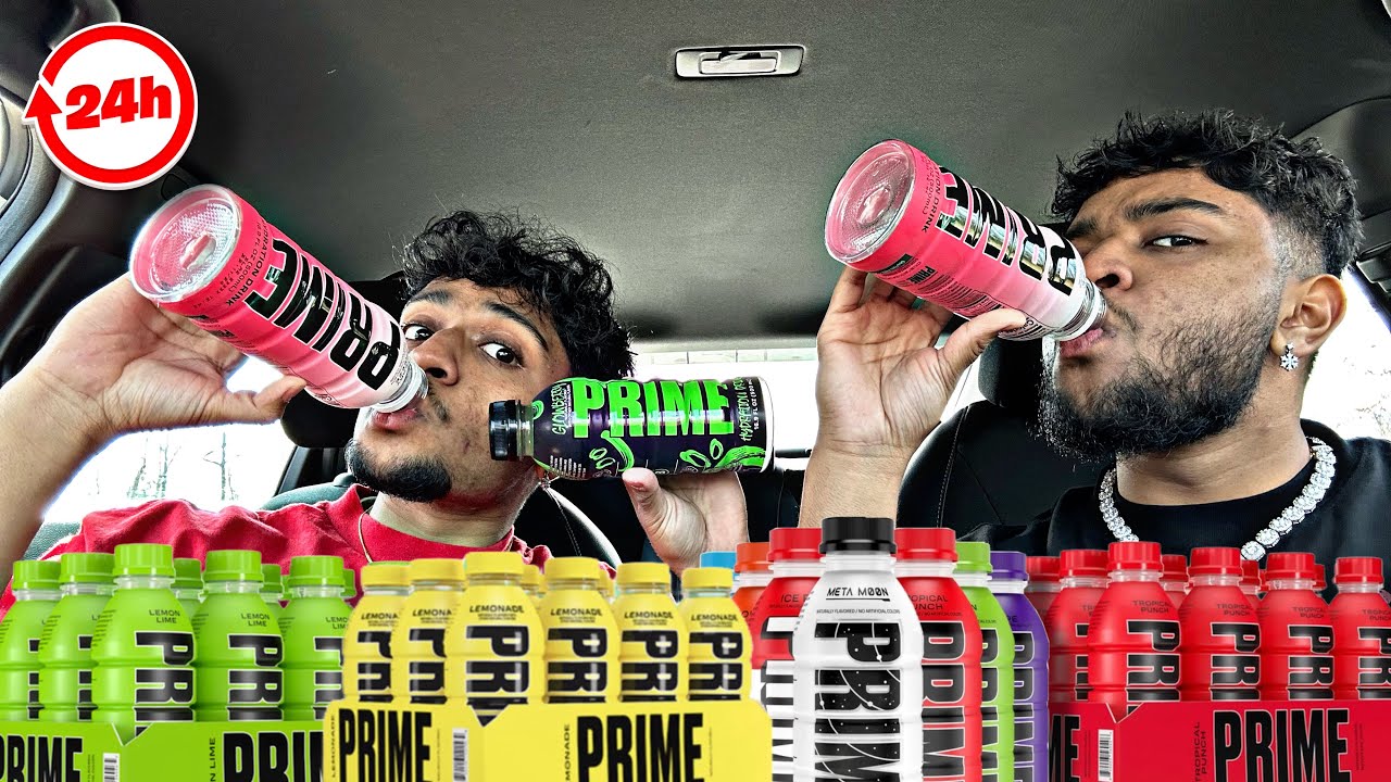 DRINKING ONLY PRIME FOR 24HRS!!! - YouTube