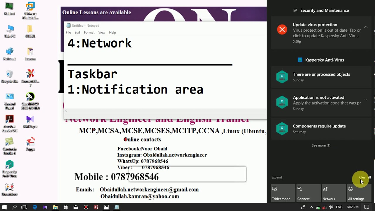 Windows 10 Desktop Environment lesson 5th - YouTube