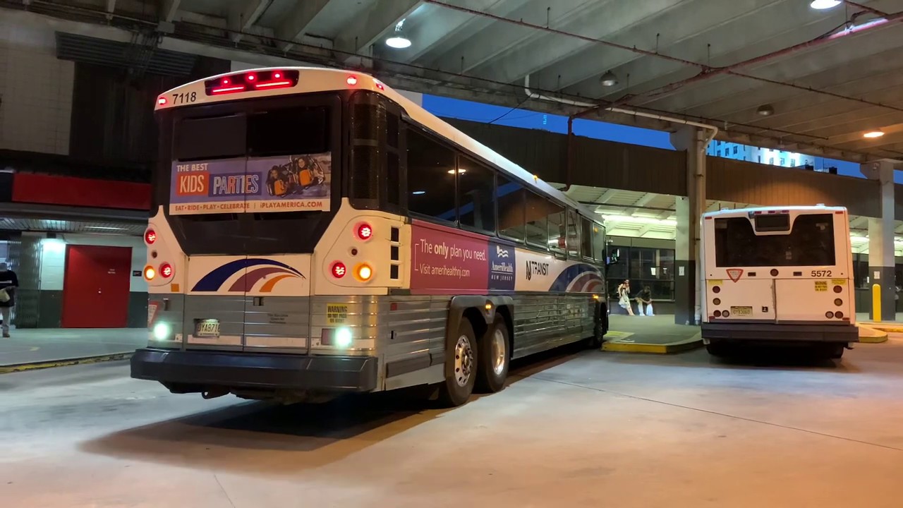 New Jersey Transit 2008 MCI D4500CT #7118 ex MTA Reject on the 313 to ...