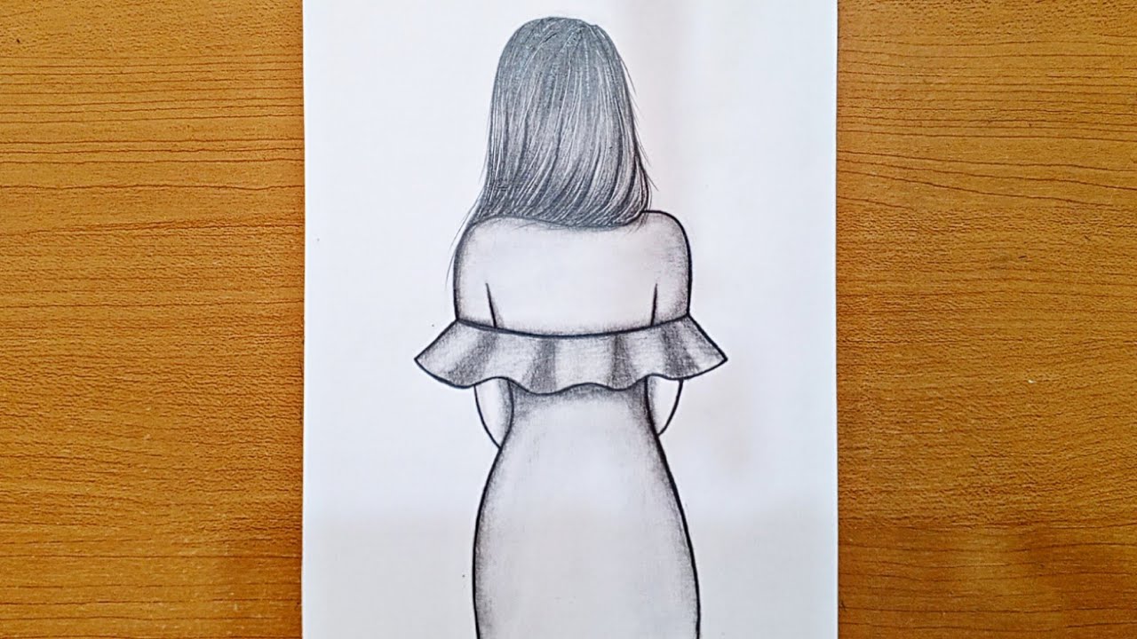 Very Easy Girl Drawing || Girl Drawing Step By Step || Easy Girl ...