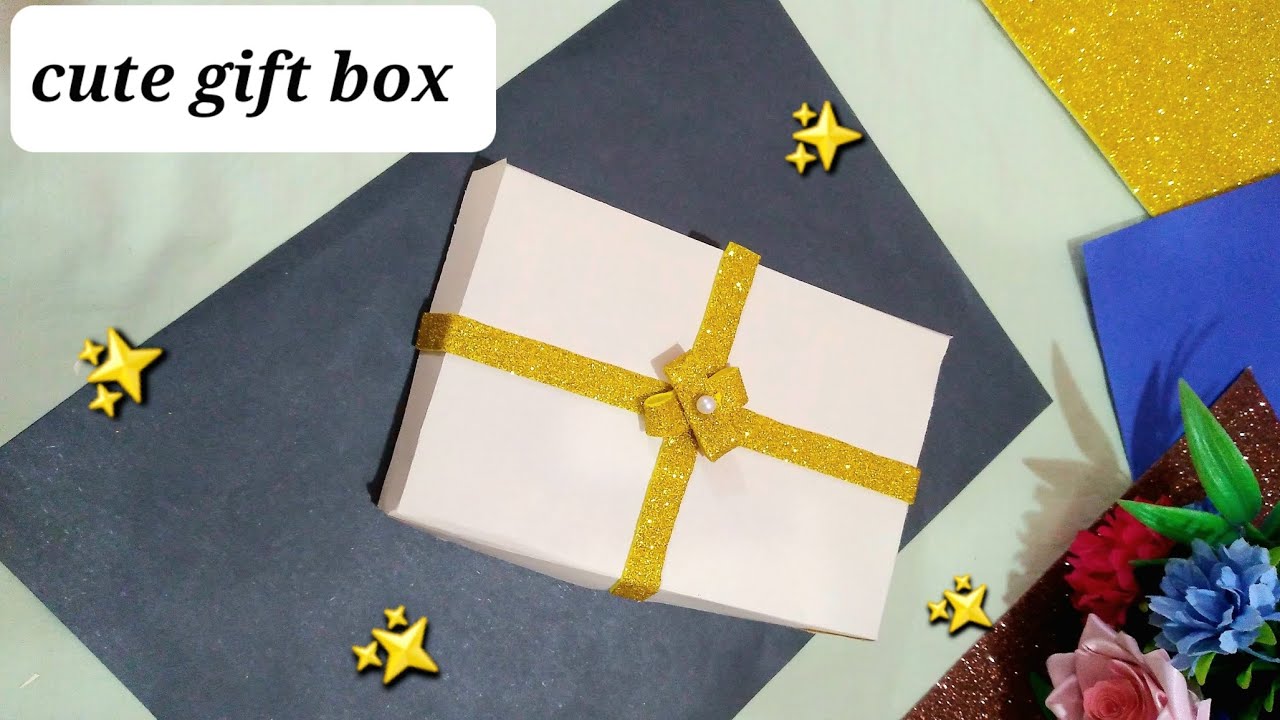 Cute gift box ️//Paper box gift ideas//how do make paper box//handmade ...