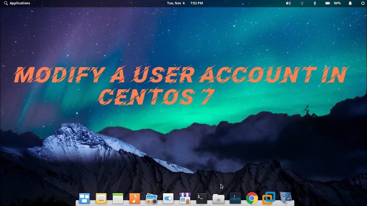 modify user account in centos 7 - YouTube