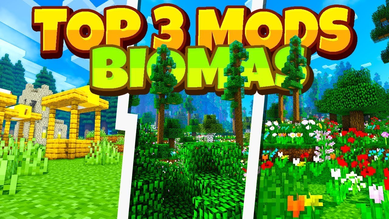 TOP 3 MELHORES MODS DE BIOMAS no MINECRAFT! - YouTube