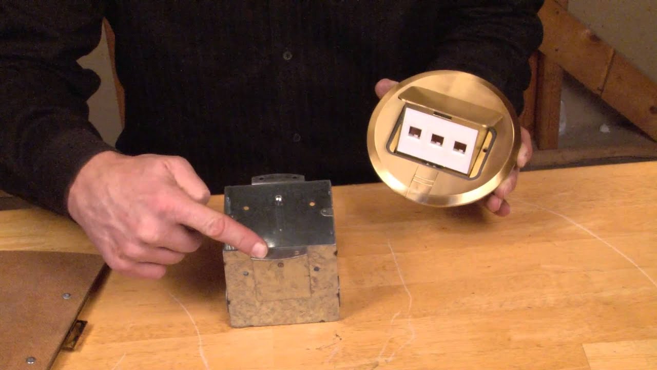 Brass Pop Up Floor Box & Cover Kit With 3 Data Ports: FBCVBR-3D-KIT ...