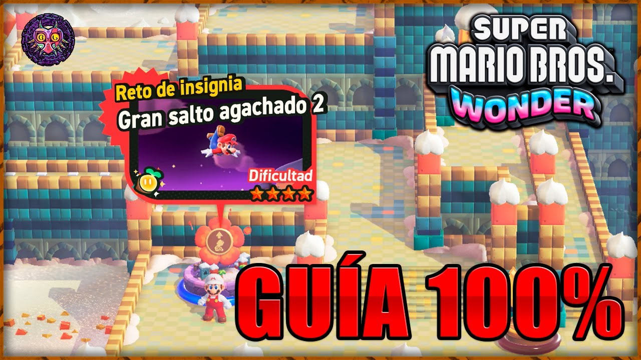 Super Mario Bros Wonder | Reto de insignia #8 - Gran salto agachado 2 ...