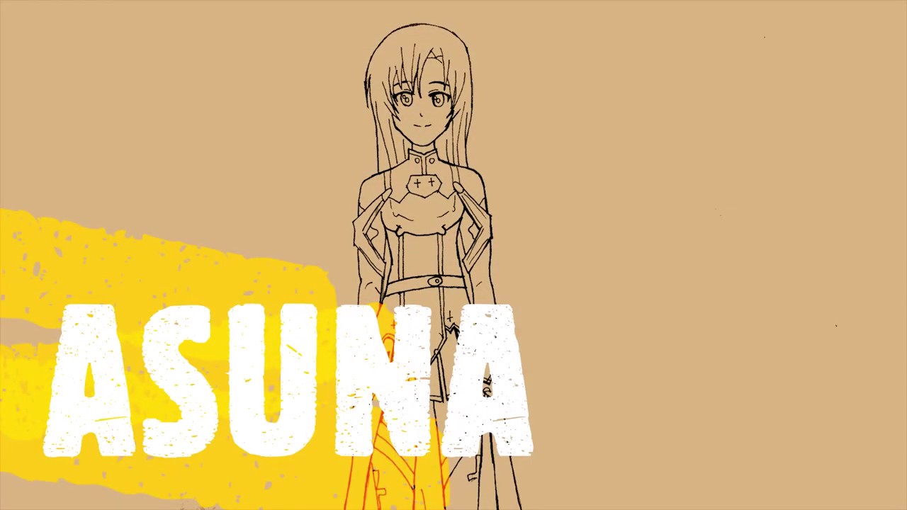 HOW TO DRAW ASUNA FROM SWORD ART ONLINE - YouTube
