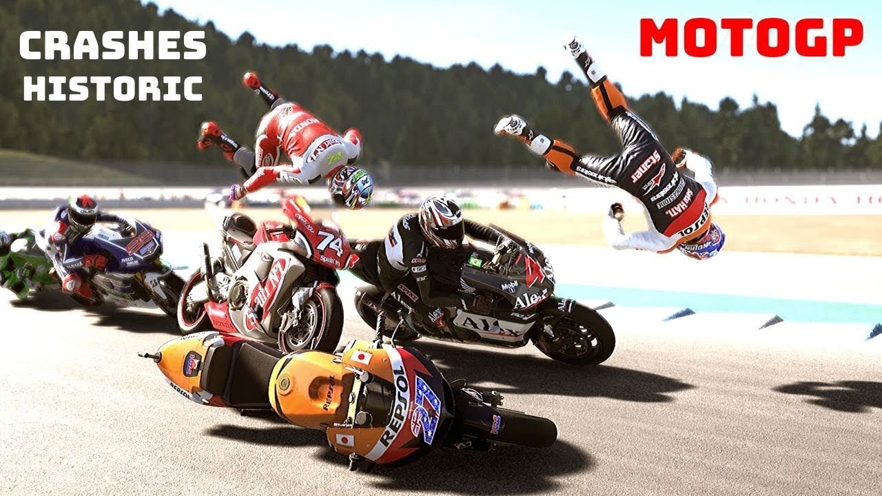MotoGP CRASHES #JapaneseGP | Historic Riders on MotoGP 19 - YouTube