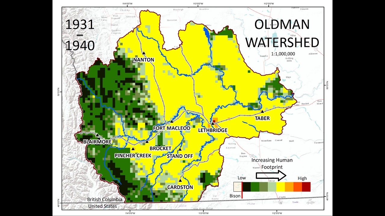 Historic and Future Landuse in the Oldman Watershed - YouTube