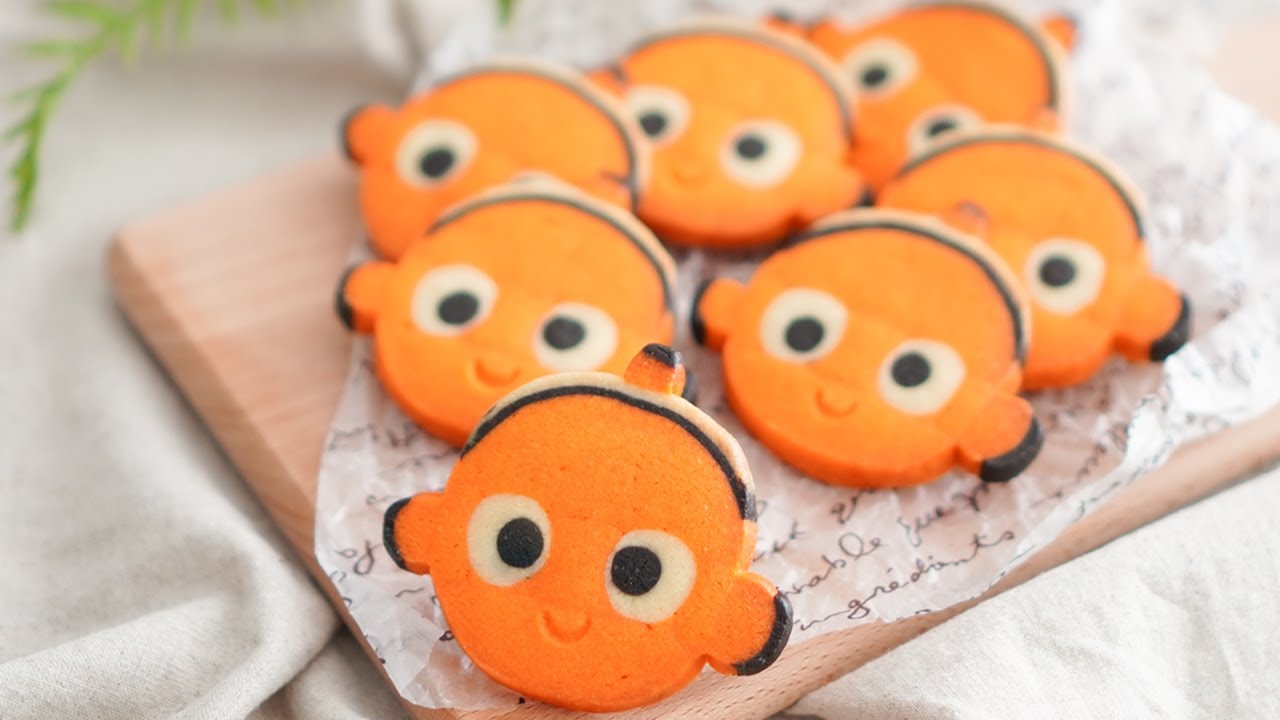 니모를 찾아서 : 니모 아이스박스 쿠키 Finding Nemo : Nemo ICEBOX COOKIES Making ㅣ스트로비 ...