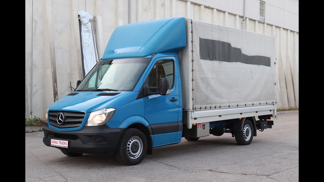 Mercedes Sprinter 316 CDI Pritsche-Plane/tarpaulin - YouTube
