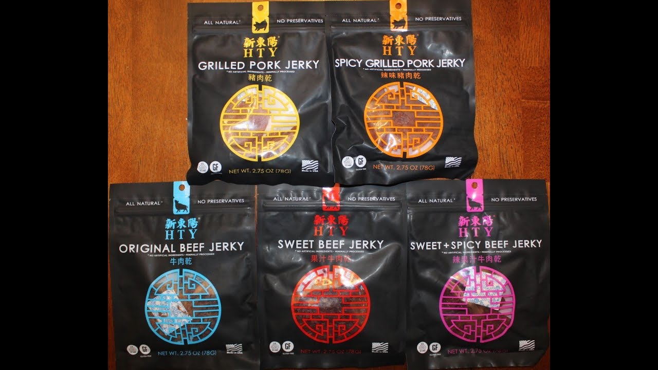 HTY Jerky: Grilled Pork, Spicy Grilled Pork, Original/Sweet/Sweet ...