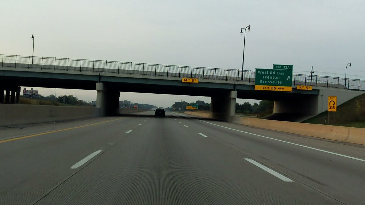 Interstate 75 - Michigan (Exits 40 to 32) southbound - YouTube